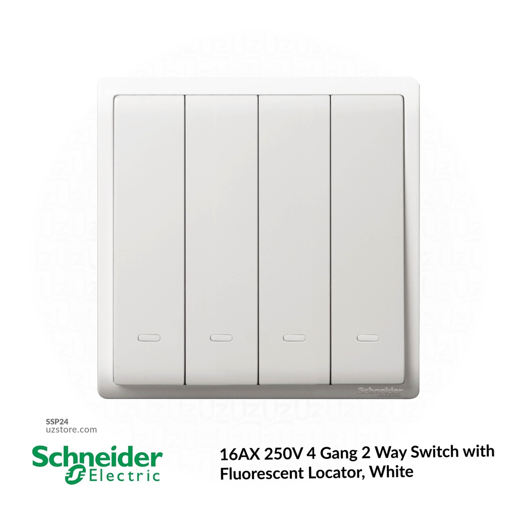 4 gang switch 3*3 2way Schneider Piano | UZ Store